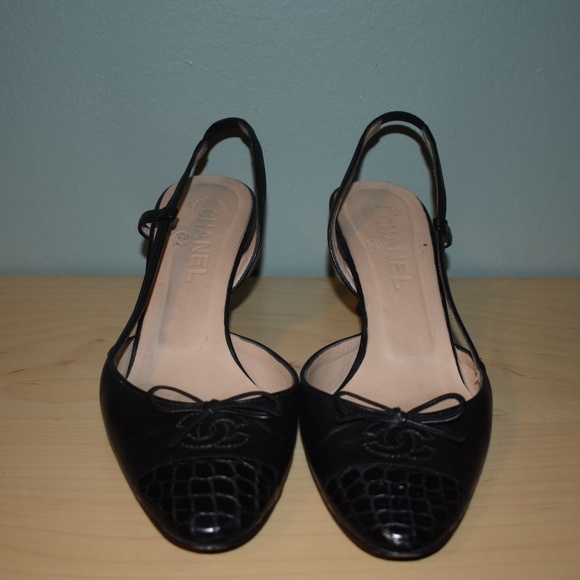 CHANEL | Shoes | Chanel Croc Captoe Slingback | Poshmark